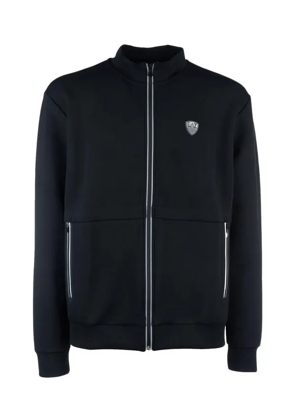 EA7 Logo-appliqué Sweatshirt - Black