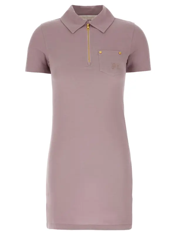 Palm Angels Pique Polo Dress - Pink