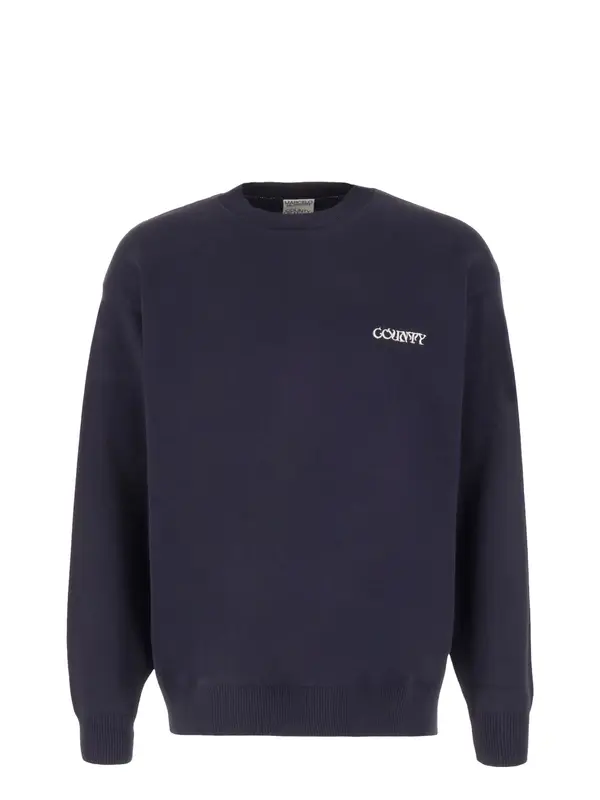 COUNTY OF MILAN Logo-embroidered Sweatshirt - Blue