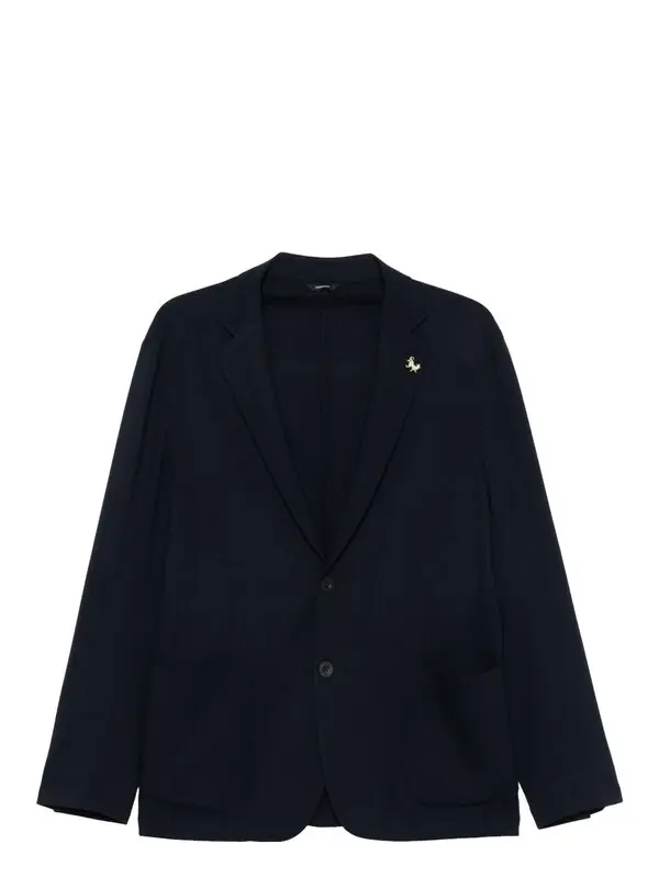 TOMBOLINI Brooch-detail Blazer - Blue