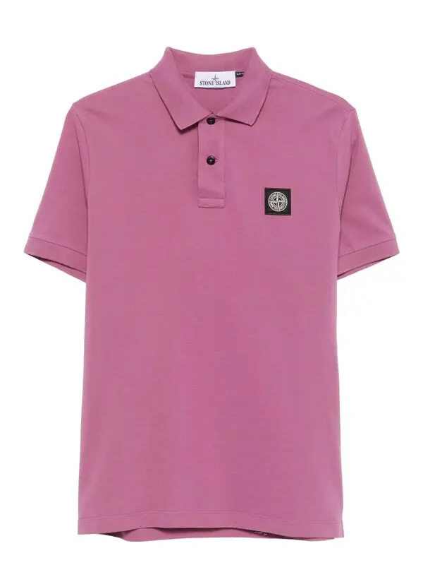 Stone Island Compass-badge Polo Shirt - Pink