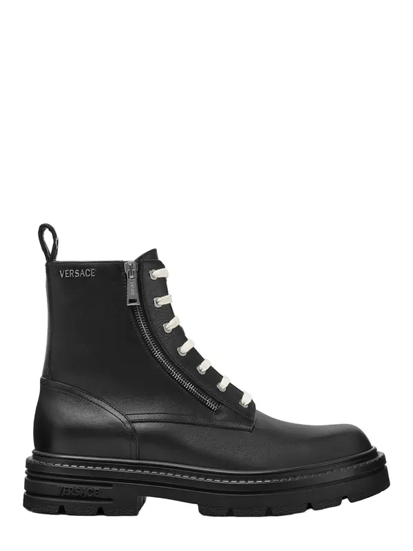 Versace Adriano Lace-up Boots - Black