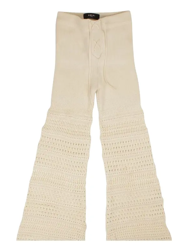 Amiri Crochet Flared Trousers - Neutrals
