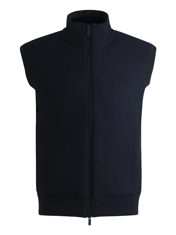 Hugo Boss Zip-up Vest - Blue