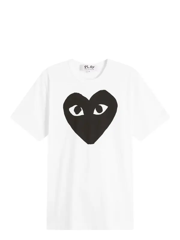 Play Comme Des Garcon Heart Logo T-shirt - White