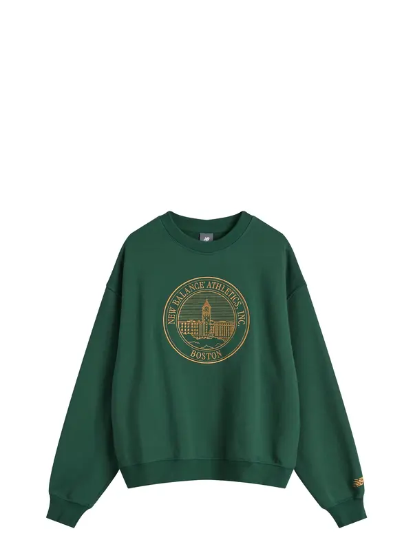 NEW BALANCE Varsity Oversized Crewneck Sweatshirt - Nightwatch Green