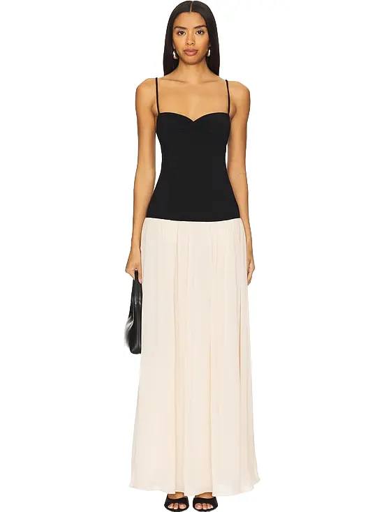 LOVERS AND FRIENDS Rian Gown - Black & Cream
