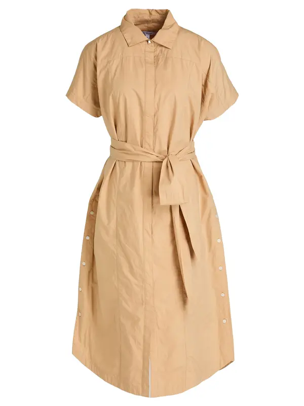 Derek Lam 10 Crosby Mikala Cotton Poplin Midi Shirt Dress - Sand