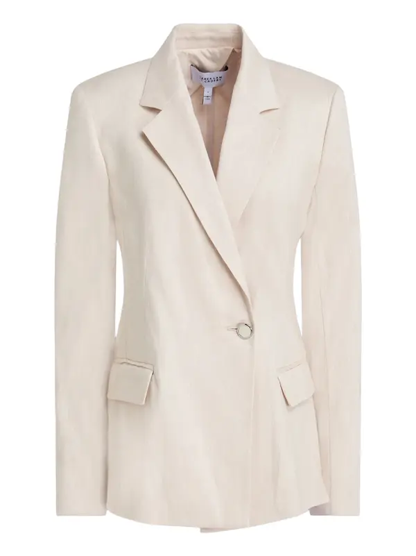 Derek Lam 10 Crosby Mateo Linen-blend Twill Blazer - Ecru