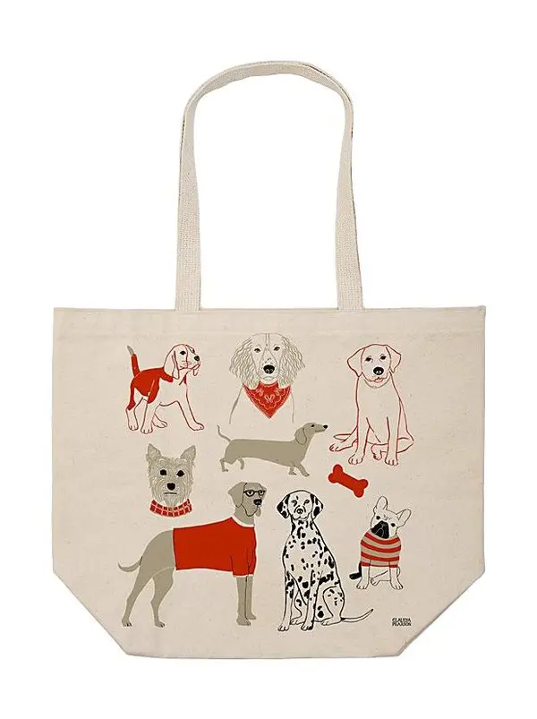 CLAUDIA PEARSON Dog Print Tote Bag - Market Tote