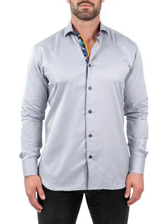 MACEOO Einstein Jacqslate Button-up Shirt - Grey