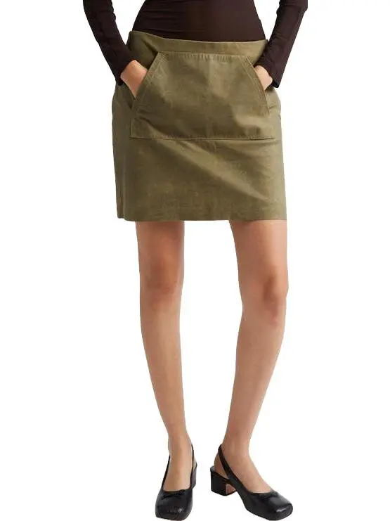 Paloma Wool Stacks Leather Mini Skirt - Green
