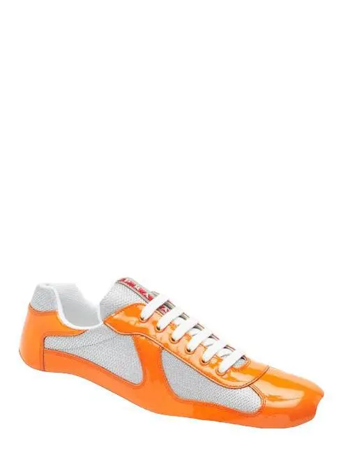 Prada America's Cup Sneaker - Papaya/argento