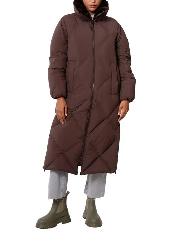 THE RECYCLED PLANET COMPANY Dida Down Puffer Coat - Dark Coffee