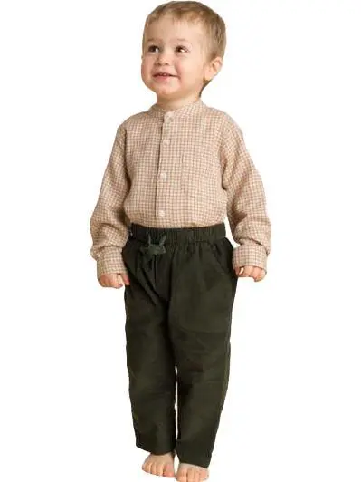 BEET WORLD Flannel Baby Pants - Green