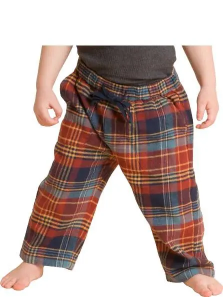 BEET WORLD Flannel Baby Pants - Rust Plaid
