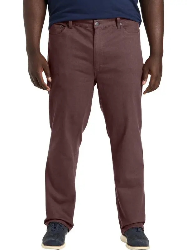 TRUE NATION BY DXL Athletic-fit Everyday Stretch Twill Pants - Bitter Chocolate