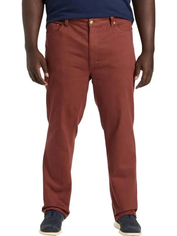 TRUE NATION BY DXL Athletic-fit Everyday Stretch Twill Pants - Fired Brick
