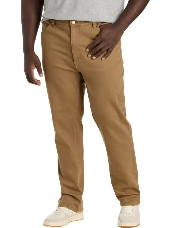 TRUE NATION BY DXL Athletic-fit Everyday Stretch Twill Pants - Homestead Brown