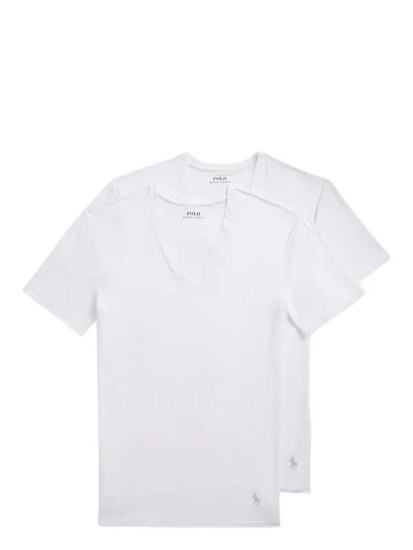 Ralph Lauren Perfect Flex V-neck Undershirt 2-pack - White