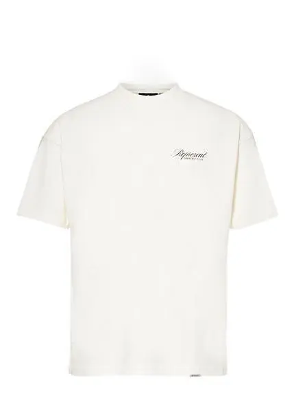 REPRESENT Script Logo-print Cotton T-shirt - Flat White