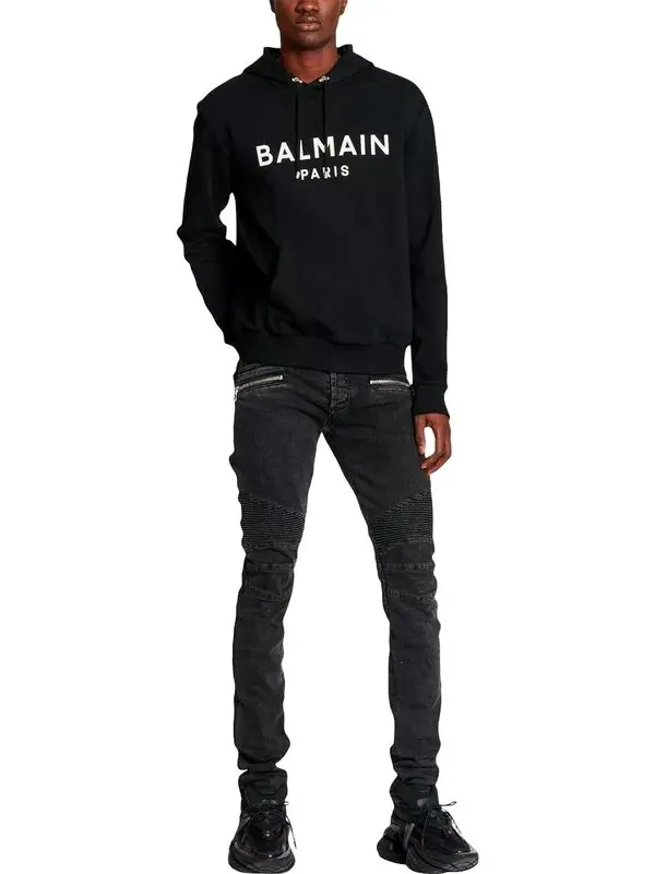 Balmain Logo-print Hoodie - Black