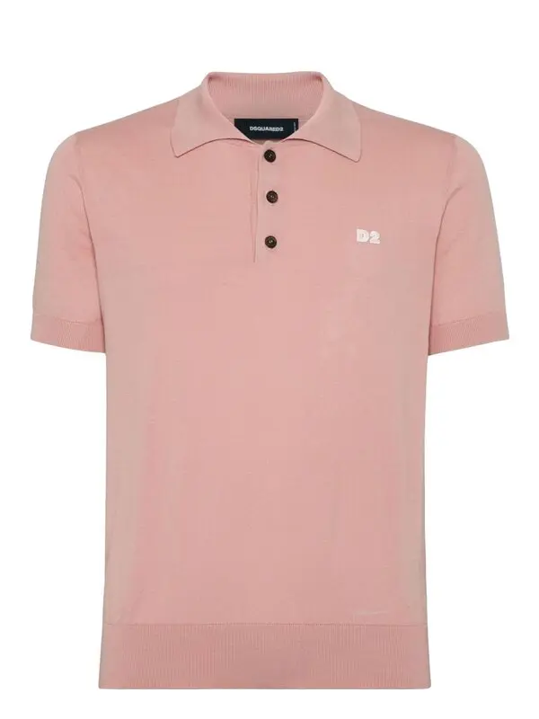 Dsquared2 Logo-embroidered Polo Shirt - Pink