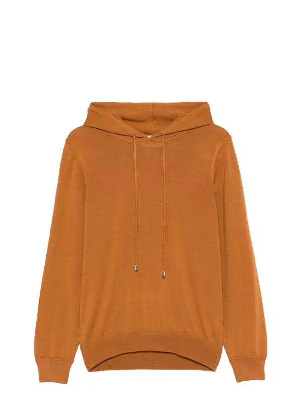 D4.0 Fine-knit Hoodie - Brown