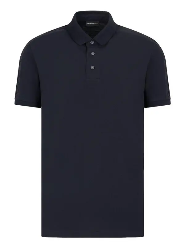 Emporio Armani Logo-tape Polo Shirt - Blue