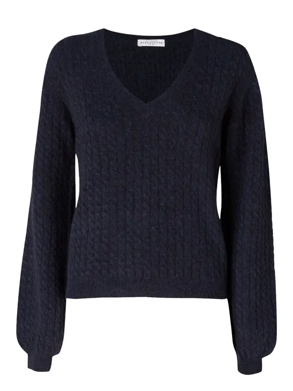 BALLANTYNE Cable-knit Jumper - Blue