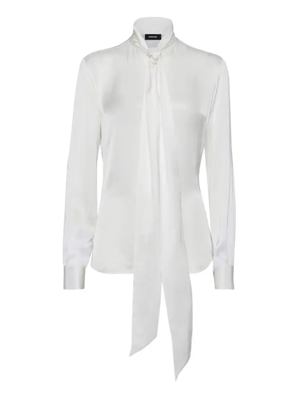 Dsquared2 Paris Bow Shirt - White