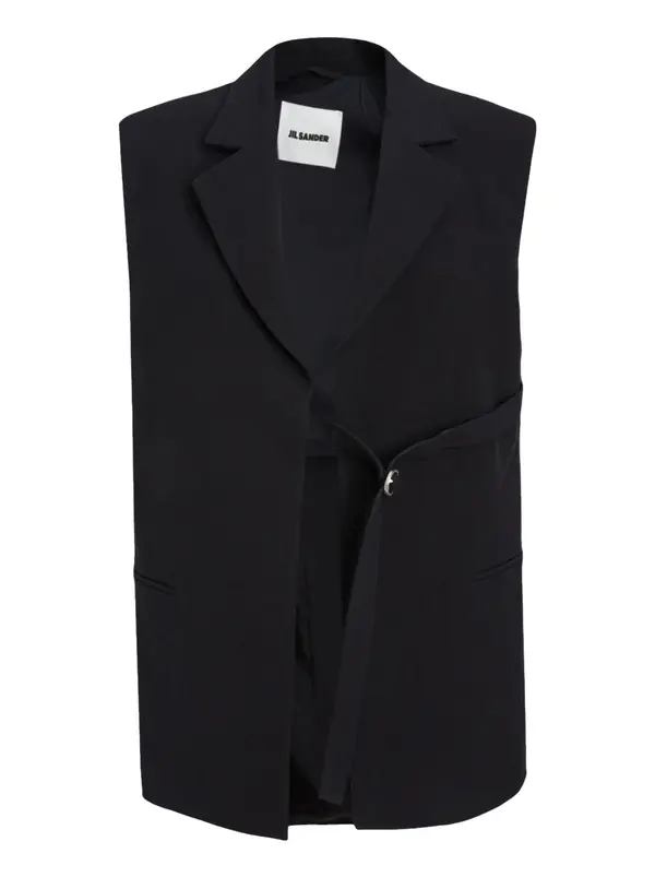 JIL SANDER Belted Vest - Black