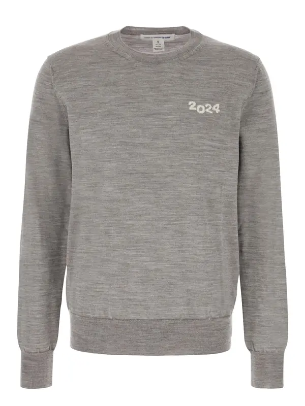 Comme Des Garçons Wool Sweater - Grey