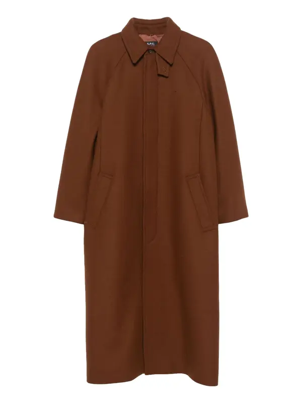 A.p.c. Gaia Mid-calf Coat - Brown