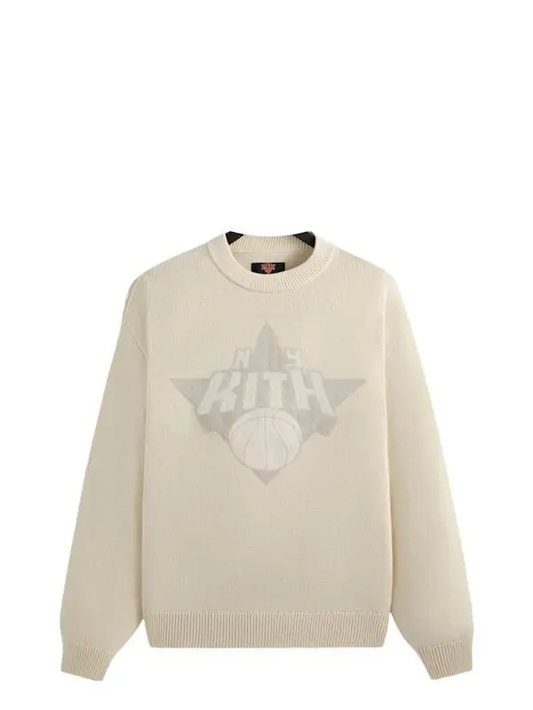 Kith X New York Knicks Empire Lewis Sweater - Sandrift