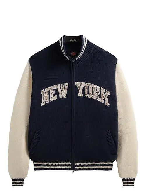 Kith X New York Knicks Wyona Full Zip Sweater - Nocturnal