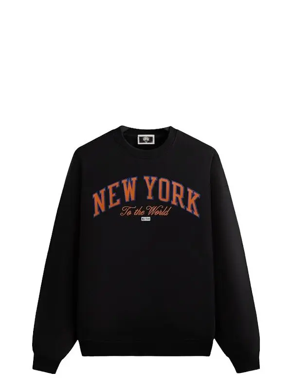 Kith X New York Knicks Vintage Nelson Crewneck Sweatshirt - Black