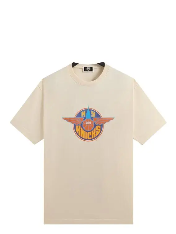 Kith X New York Knicks Wingman Vintage Tee Shirt - Sandrift