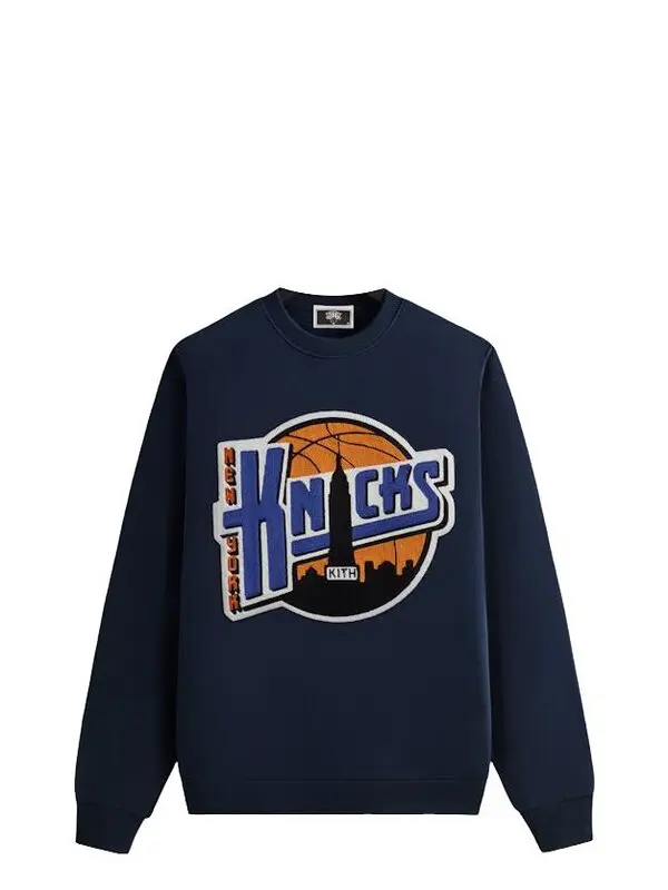 Kith X New York Knicks City Vintage Nelson Crewneck Sweatshirt - Nocturnal