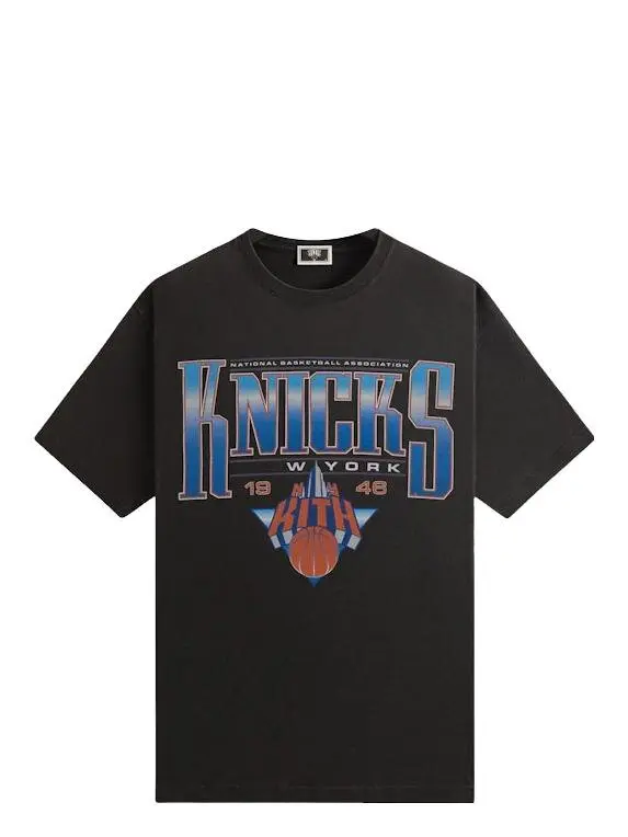 Kith X New York Knicks Luster Vintage Tee Shirt - Black