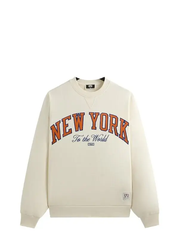 Kith X New York Knicks Vintage Nelson Crewneck Sweatshirt - Sandrift