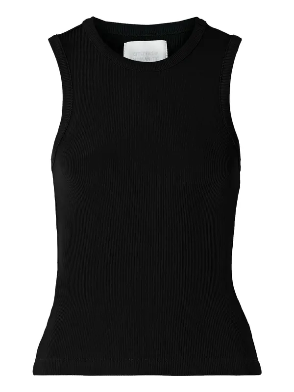 Citizens Of Humanity Ribbed Jersey Tank - Black