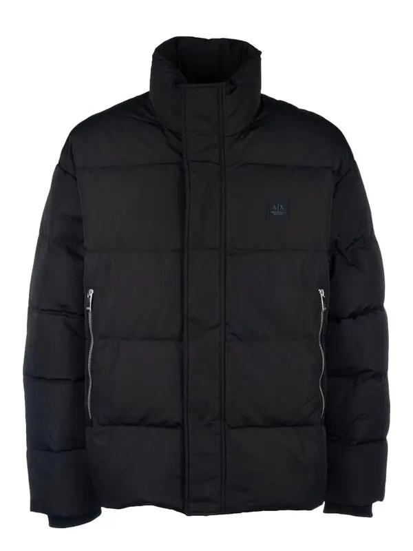 Armani Exchange Logo-patch Padded Jacket - Black
