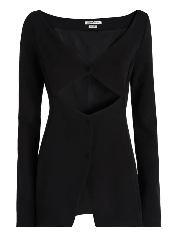 ALESSANDRO VIGILANTE Cut-out Blazer - Black
