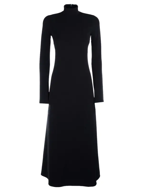 Balenciaga Turtleneck Dress - Black