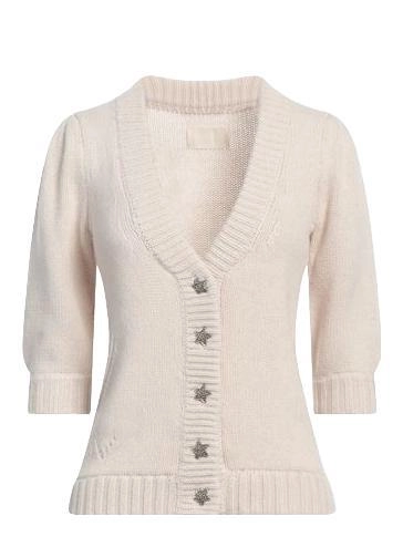 Zadig&Voltaire Recycled Cashmere And Wool Cardigan With Crystal Embellishments - Cream