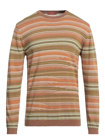 DANIELE FIESOLI Cotton Striped Sweater - Brown