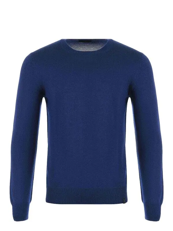 FAY Shaved Wool Sweater - Blue