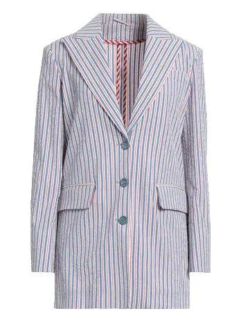 VI TO VI Striped Blazer - Blue