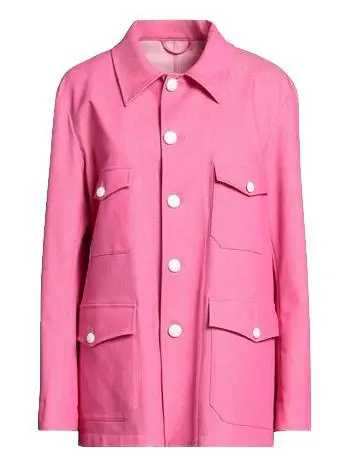VI TO VI Overcoat & Trench Coat - Fuchsia